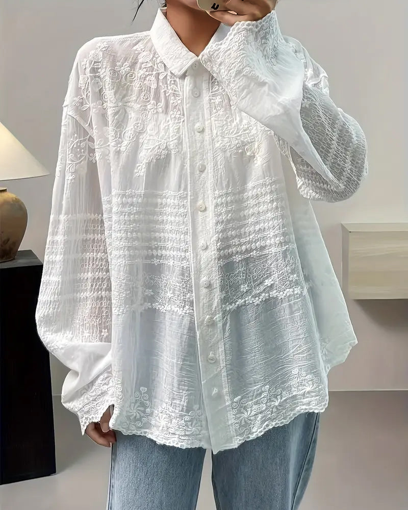 French Lapel Lace Shirt – EIGONA